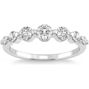 BLISS DIAMOND 3/4ct Graduated Lab Grown Diamond Anniversary Ring 14k Gold - 14k White Gold