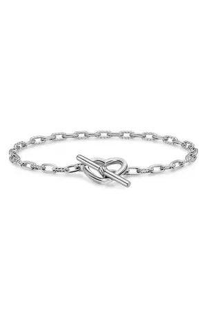 David Yurman Dy Madison Heart Toggle Chain Bracelet - Silver