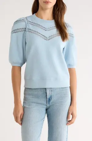 Rails Adrai Lace Trim Sweatshirt