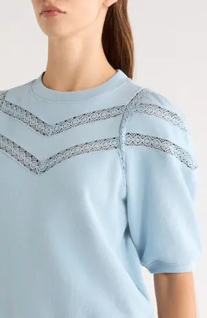 Rails Adrai Lace Trim Sweatshirt