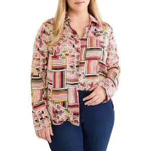 NIC+ZOE Colorweave Button-up Top