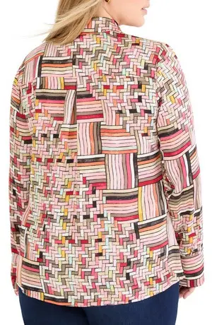 NIC+ZOE Colorweave Button-up Top