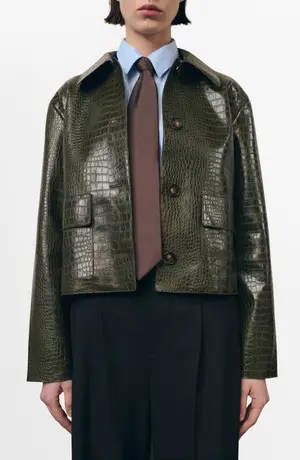 Mango Textured Jackets For Women