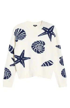 Rails Zoey Seashell Intarsia Cotton Sweater