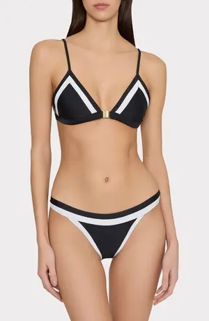 MILLY Positano Colorblock Bikini Top