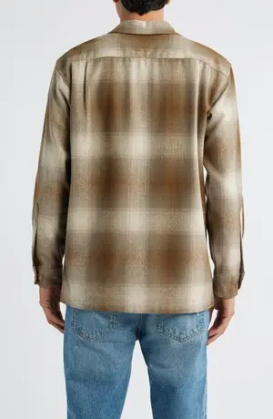 Pendleton Board Plaid Wool Flannel Button-up Shirt