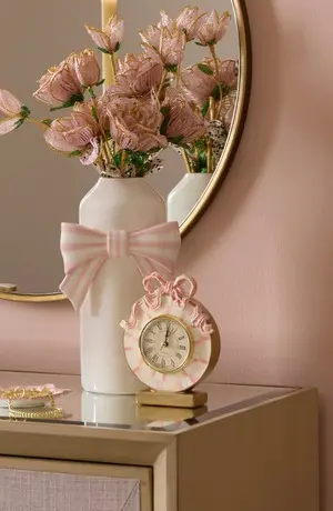 MACKENZIE-CHILDS It's All About The Bow Desk Clock