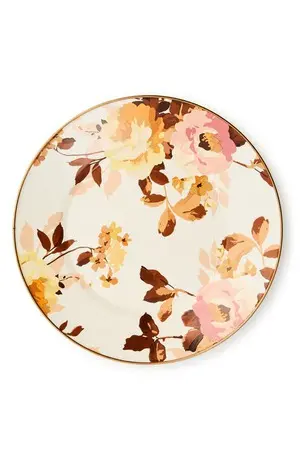 MACKENZIE-CHILDS White Dinner Plate - Wild Rose