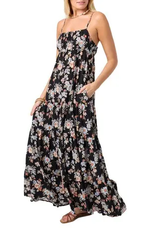 O'Neill Lillie Floral Maxi Dress - Black