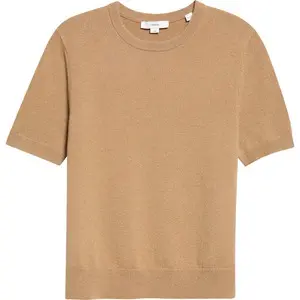 Vince Short Sleeve Wool Blend Sweater - Carmello