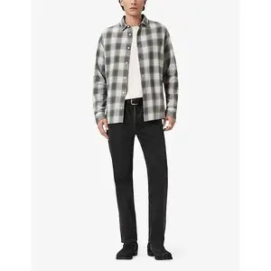 ALLSAINTS Kelby Checked Cotton Shirt - Clouded Grey