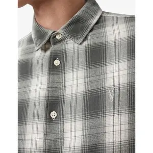ALLSAINTS Kelby Checked Cotton Shirt - Clouded Grey