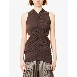 Rick Owens Ruched Jersey Top - Macassar
