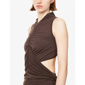 Rick Owens Ruched Jersey Top - Macassar