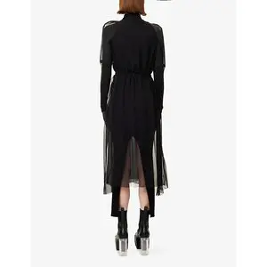 Rick Owens Metro Belted Silk Coat