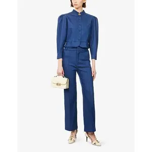 DESTREE Stretch-denim Wide Leg Trousers