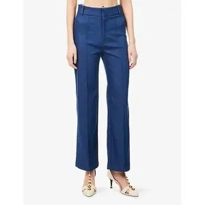 DESTREE Stretch-denim Wide Leg Trousers