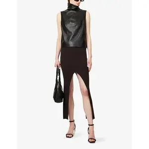 Rick Owens High-neck Sleeveless Leather Top