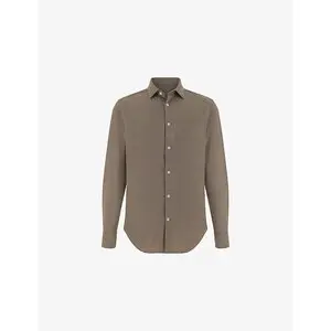 Boggi Milano Slim-fit Regular-fit Stretch-twill Shirt