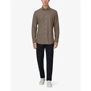 Boggi Milano Slim-fit Regular-fit Stretch-twill Shirt