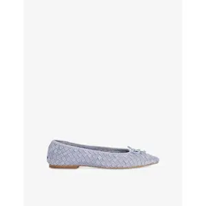 DUNE Woven Suede Ballet Flats