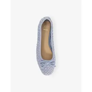 DUNE Woven Suede Ballet Flats