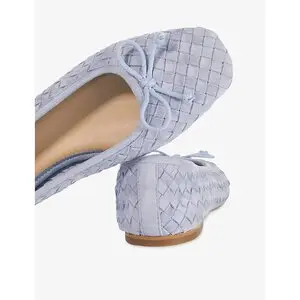 DUNE Woven Suede Ballet Flats