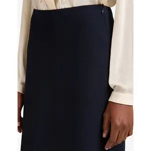 Marni A-line Wool Crêpe Midi Skirt