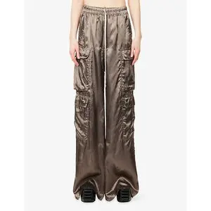 Rick Owens Cargo Belas Patch-pocket Satin Trousers