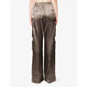 Rick Owens Cargo Belas Patch-pocket Satin Trousers