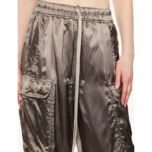 Rick Owens Cargo Belas Patch-pocket Satin Trousers