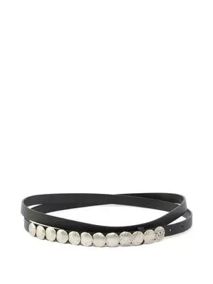 Pinko Studded Lambskin Belt - Black