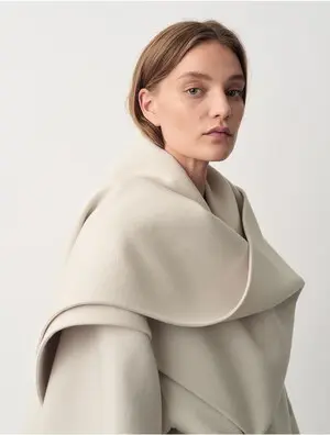 Calvin Klein Double-faced Wool And Cashmere Draped Coat