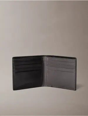 Calvin Klein Embossed Monologo Bifold Wallet - Black