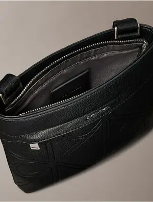 Calvin Klein Embossed Emblem Logo Crossbody Bag
