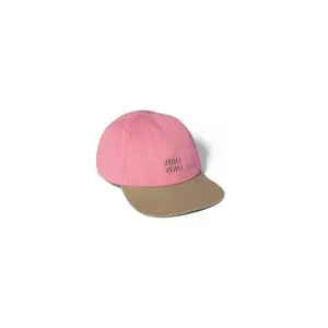 Miu Miu Drill Baseball Cap - Begonia Pink/cord
