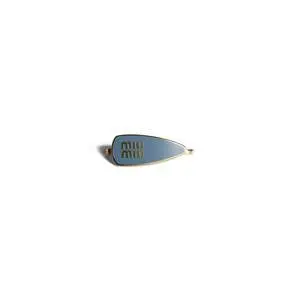 Miu Miu Enameled Metal Hair Clip - Light Blue