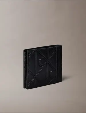 Calvin Klein Embossed Emblem Logo Bifold Wallet