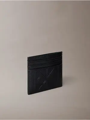 Calvin Klein Embossed Emblem Logo Card Case
