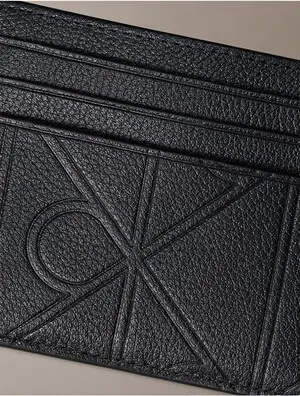 Calvin Klein Embossed Emblem Logo Card Case