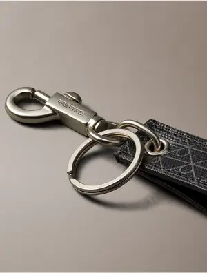 Calvin Klein Allover Emblem Logo Key Fob