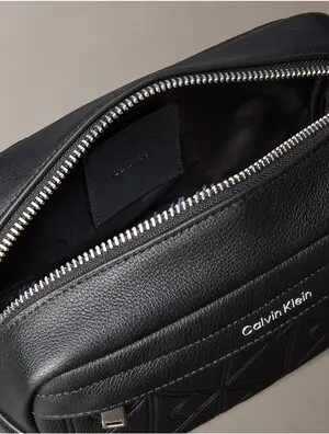 Calvin Klein Embossed Leather Dopp Kit