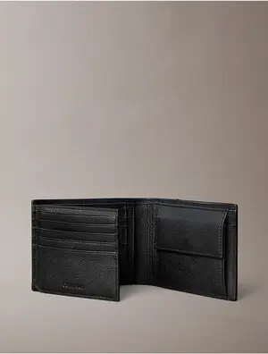 Calvin Klein Embossed Emblem Logo Trifold Wallet