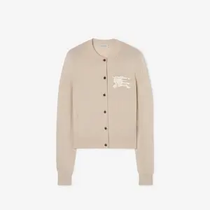 Burberry Ekd Cotton Wool Cardigan - Easel Beige