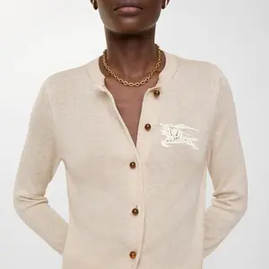 Burberry Ekd Cotton Wool Cardigan - Easel Beige
