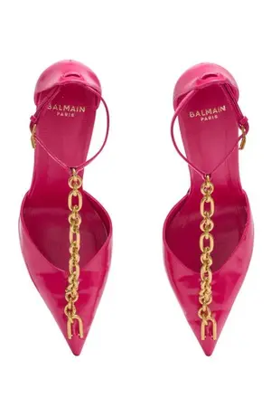 Balmain Sync Patent Leather Stilettos - Pink
