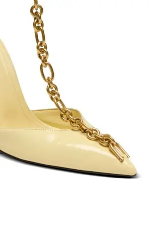 Balmain Sync Patent Leather Stilettos - Yellow