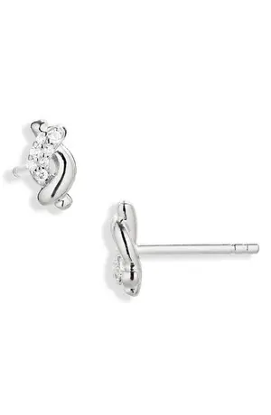 MISSOMA Small Molten Snow Huggie Hoop Earrings - Silver