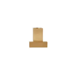 OYOY Square Solid Brass Candleholder - Brushed Brass