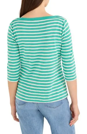 NIC+ZOE Striped Boat Neck T-shirt